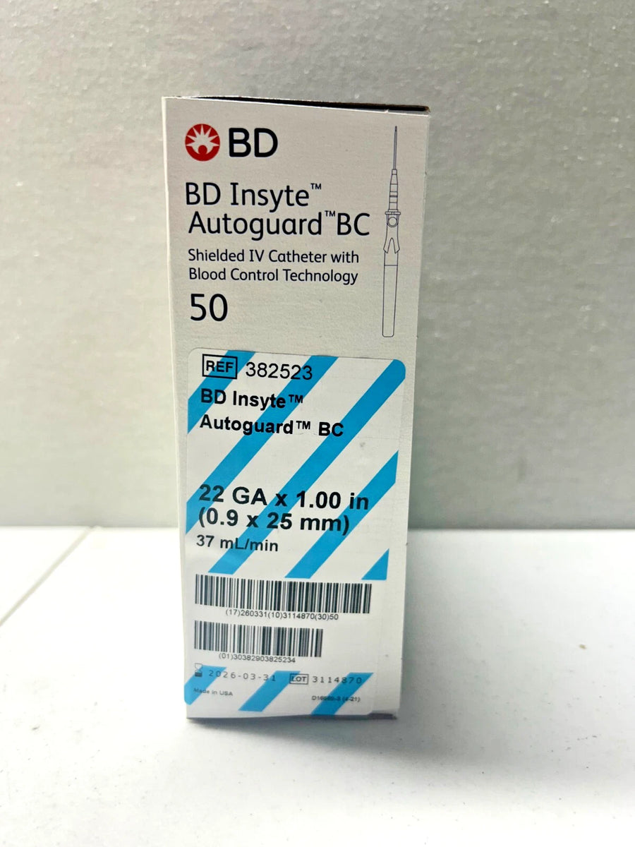 382523: BD Insyte Autoguard Blood Control 22GA x 1.00”, priced per box ...