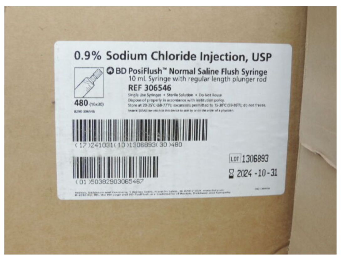 BD PosiFlush Pre-Filled Saline Syringe 10mL, priced per box of 30 – EyeVee